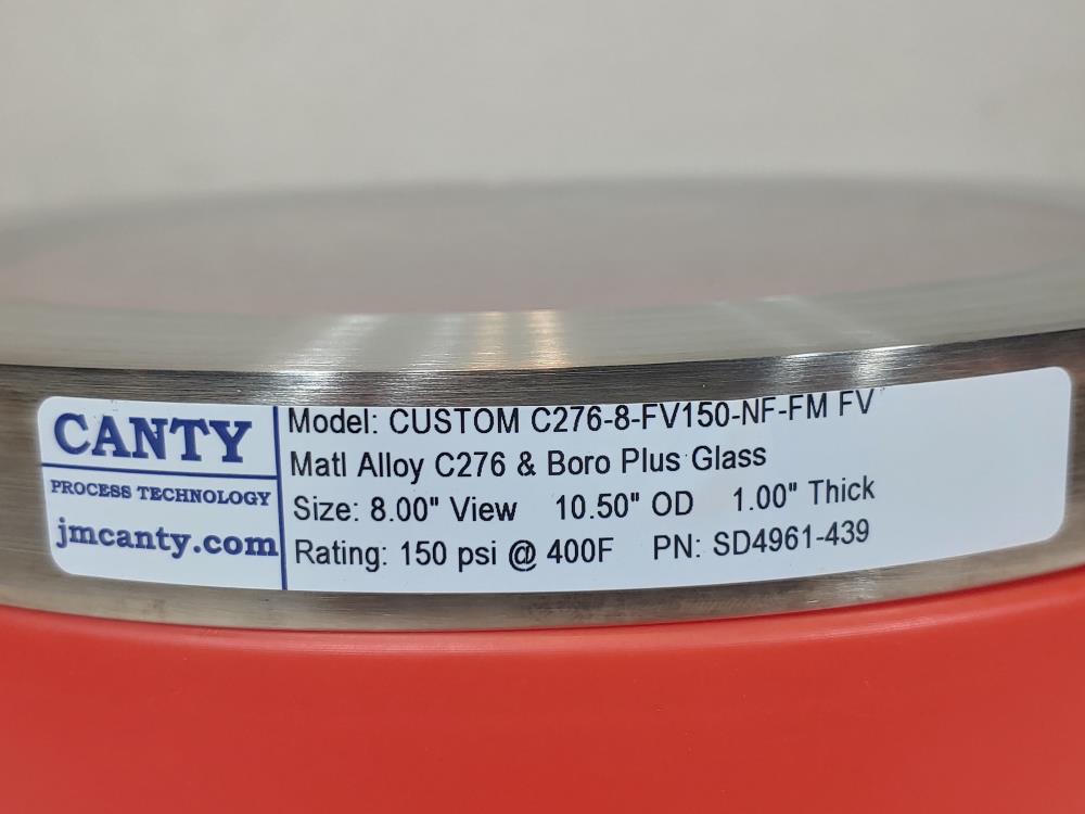 JM Canty 8" Fuseview Sight Glass 10.50" OD, 1.00" Thick, C276-8-FV150 ...