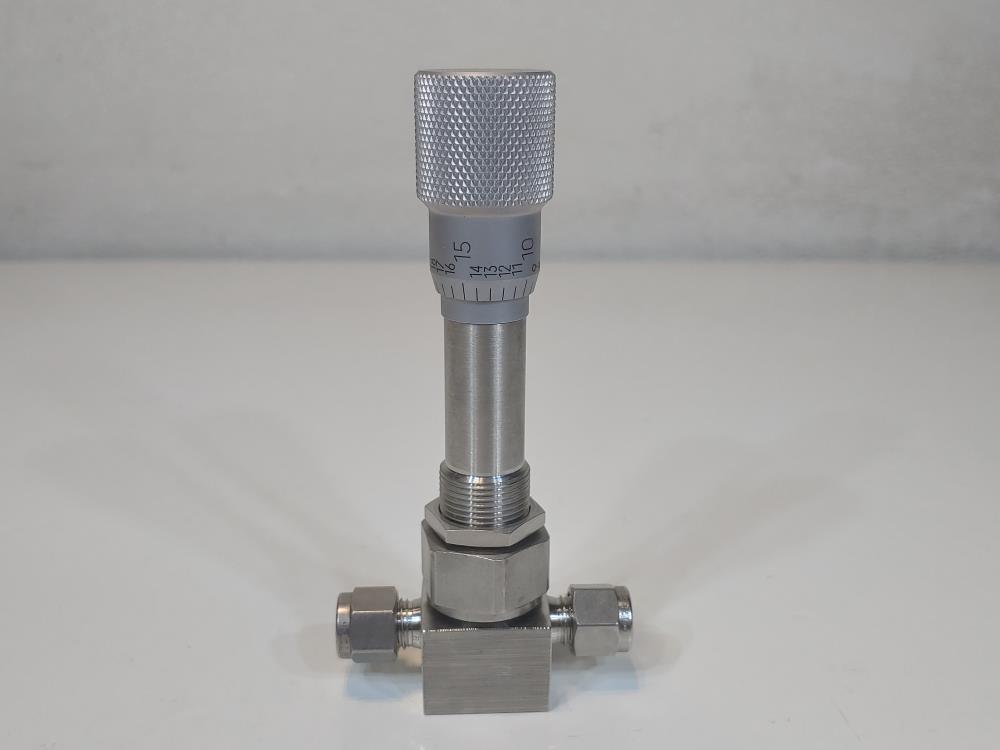 Swagelok SS-4BMG, 1/4" Metering Bellows Sealed Valve w/ Metering Stem Tip