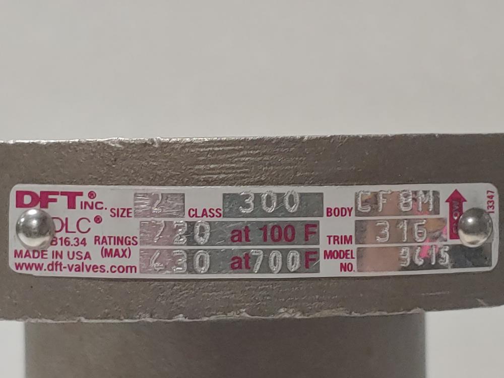 DFT 2" 300# DLC Stainless Steel Durabla Flanged Check Valve Model#: 9615