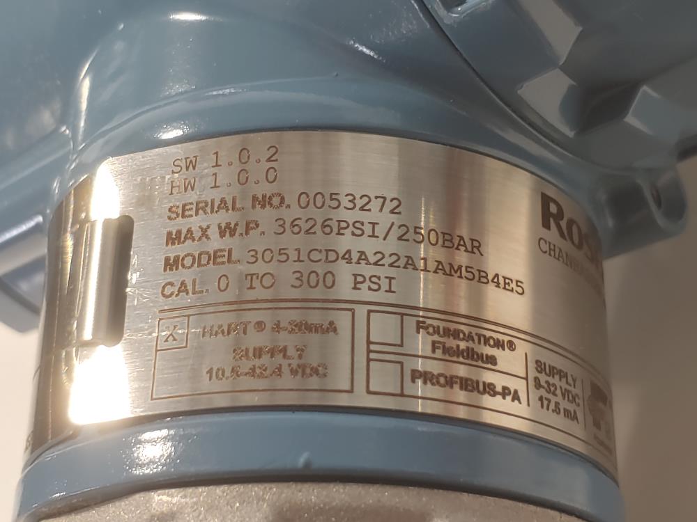 Rosemount 3051C Smart Pressure Transmitter 3051CD4A22A1AM5B4E5