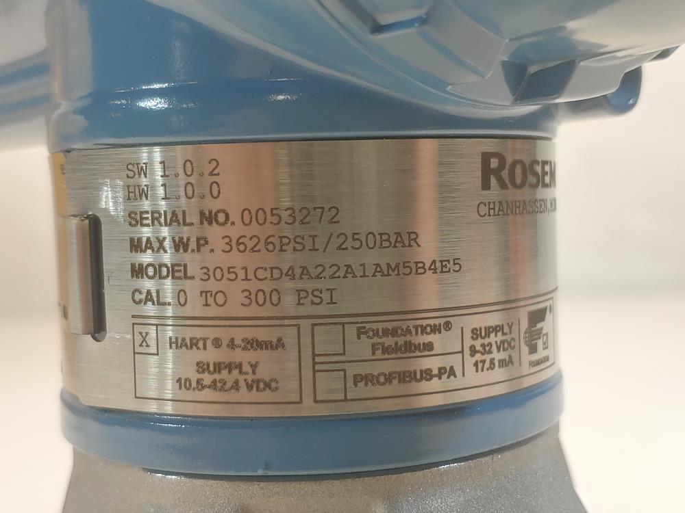 Rosemount 3051C Smart Pressure Transmitter 3051CD4A22A1AM5B4E5