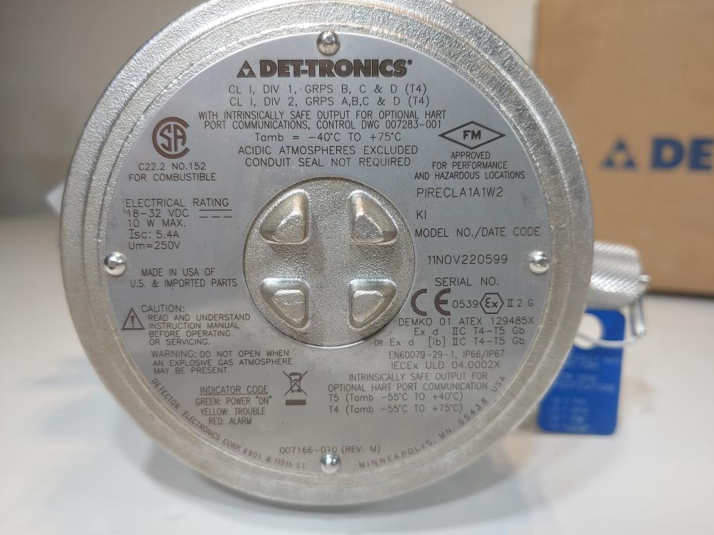 DET-TRONICS Gas Detector Model#: PIRECLA1A1W2