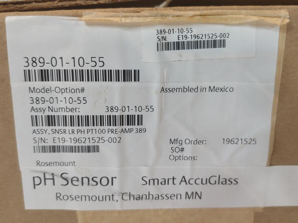 Rosemount Analytical PH Sensor 389-01-10-55