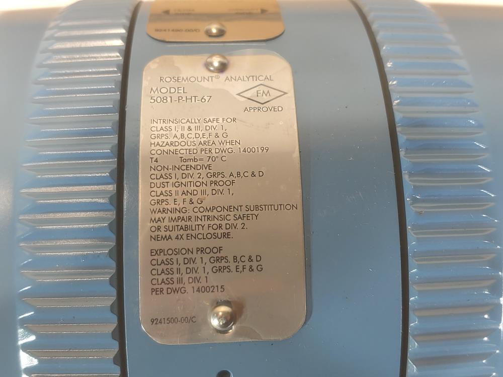 Rosemount PH/ORP, HART/4-20mA Transmitter 5081-P-HT-67