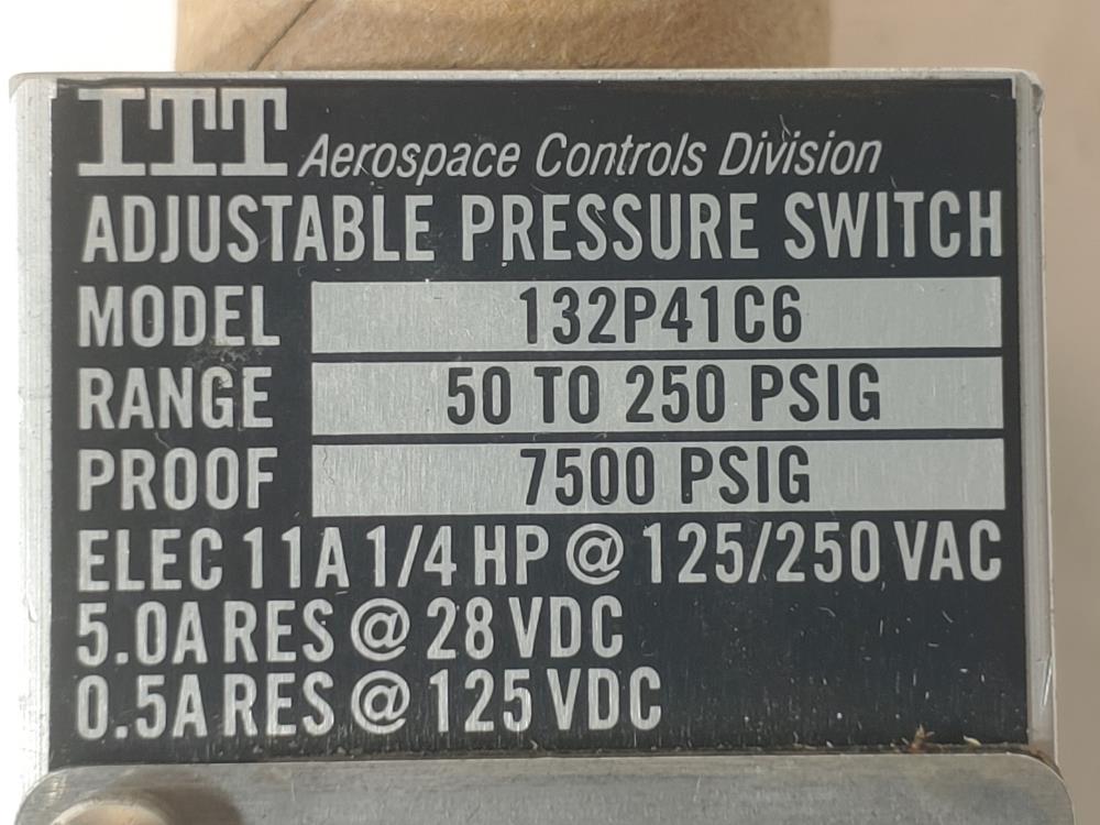 ITT Neo-Dyn Adjustable Pressure Switch 132P41C6
