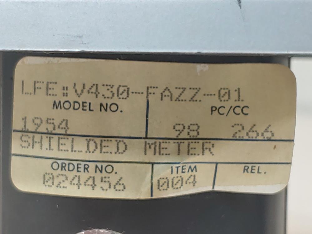 LFE 0-300 A-C Volts Shielded Meter V430-FAZZ-01 w/ Meter Relay Control Unit