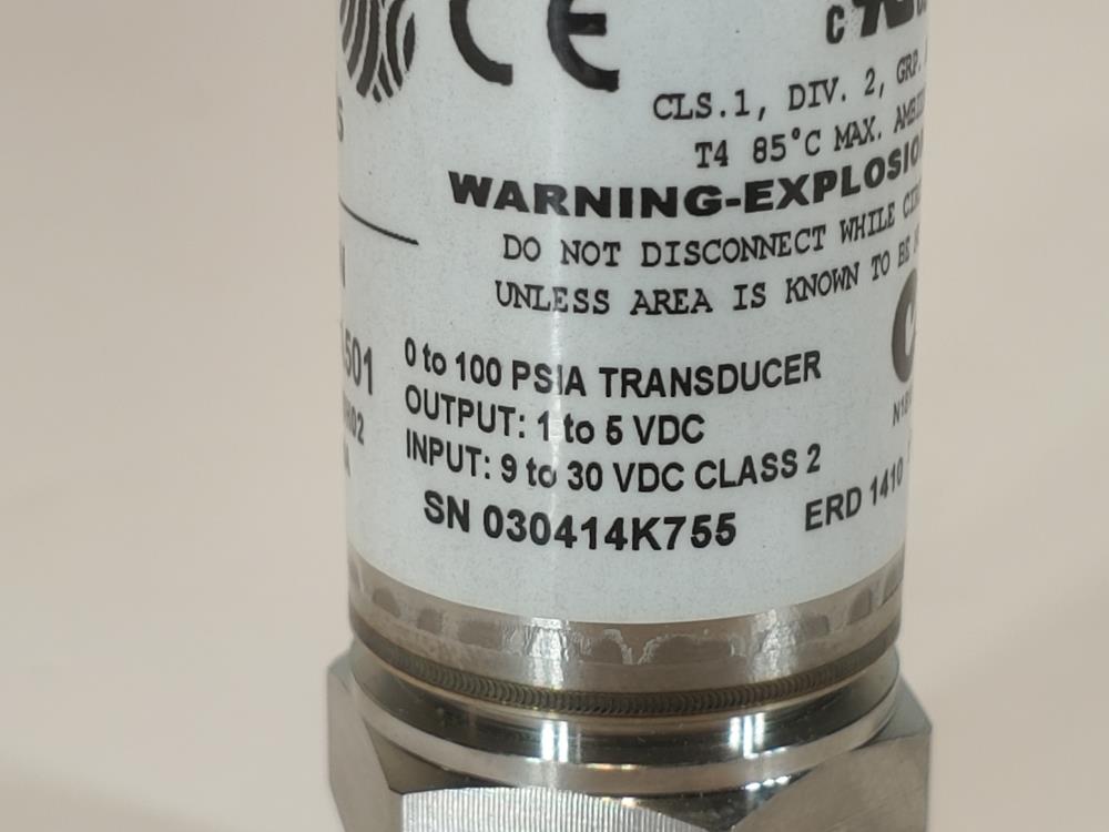 Johnson Controls P499CDJAA501 Pressure Transducer