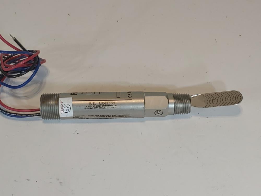 W.E. Anderson Flotect Flow Switch, 1/2" NPT V6EPS-S-S-3-0