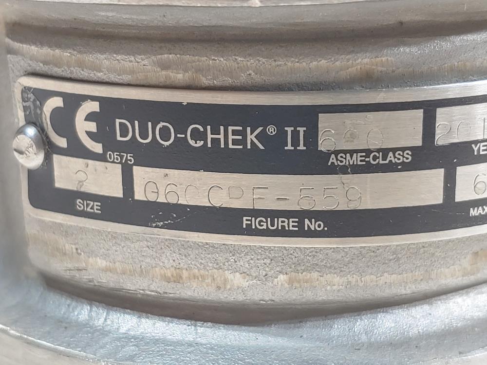 Crane Duo-Chek II CF8M 2" 600# Double Disc Check Valve FIG#:G60CPF-559