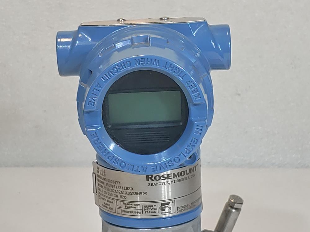 Rosemount Differential Pressure Transmitter 3051CD2A02A1AS5E5M5P9 w ...