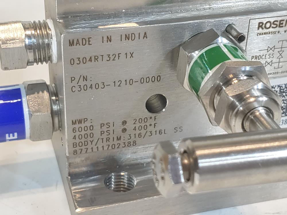 Rosemount 0304RT32F1X Conventional Manifold