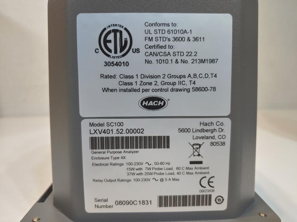 HACH General Purpose Analyzer SC100 LXV401.52.00002