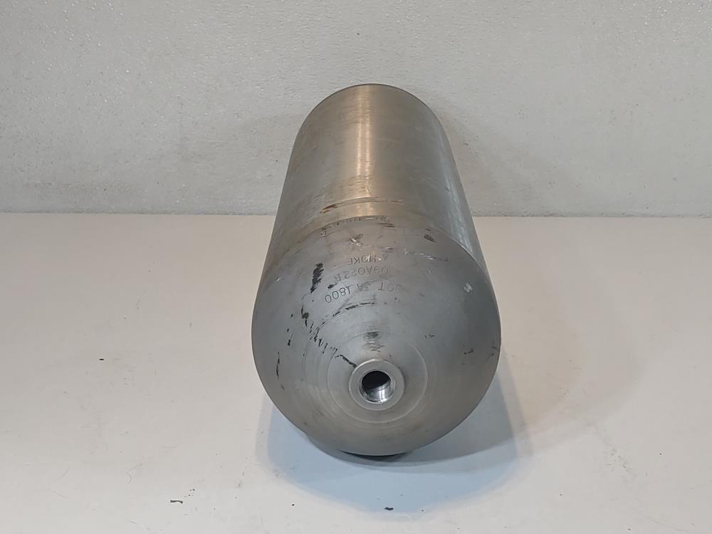 Hoke Sample Cylinder DOT-3A 1800, Double Ended 304 Stainless Steel 09A0221