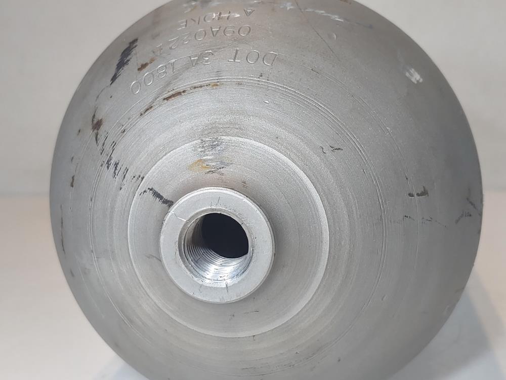 Hoke Sample Cylinder DOT-3A 1800, Double Ended 304 Stainless Steel 09A0221