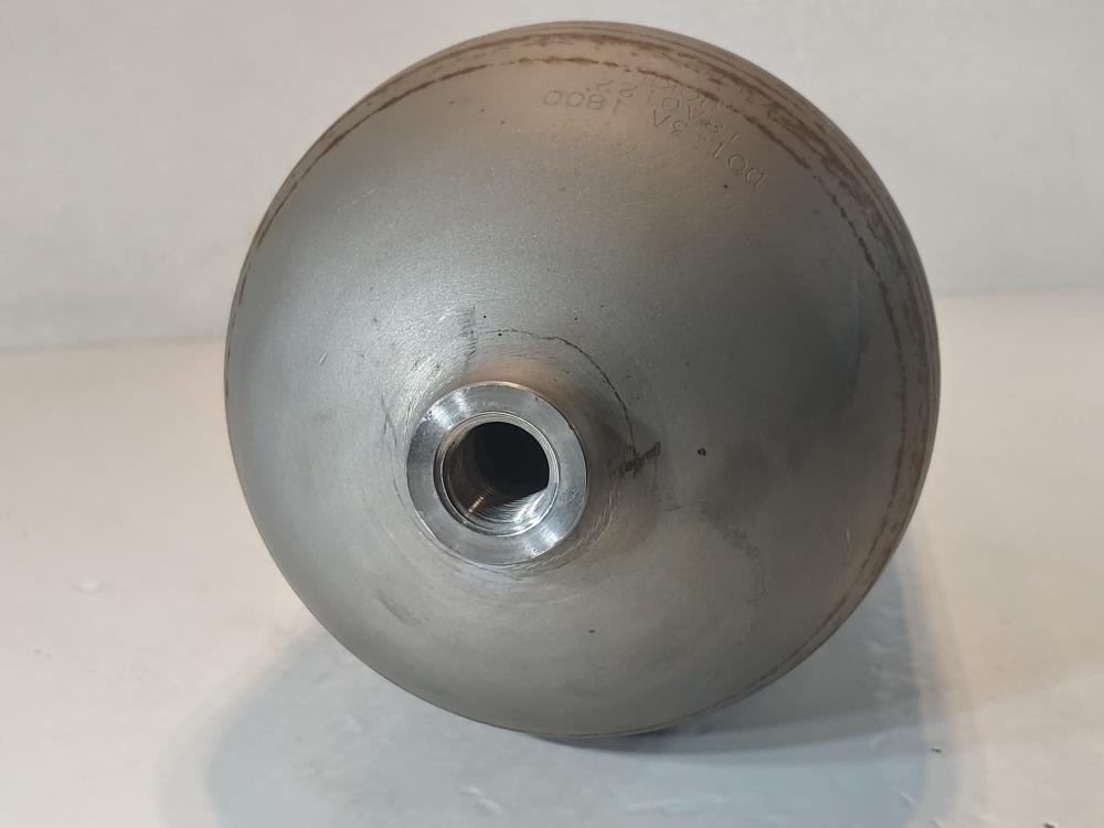Hoke Double Ended Sample Cylinder DOT-3A 1800, 304 Stainless Steel 18A0122