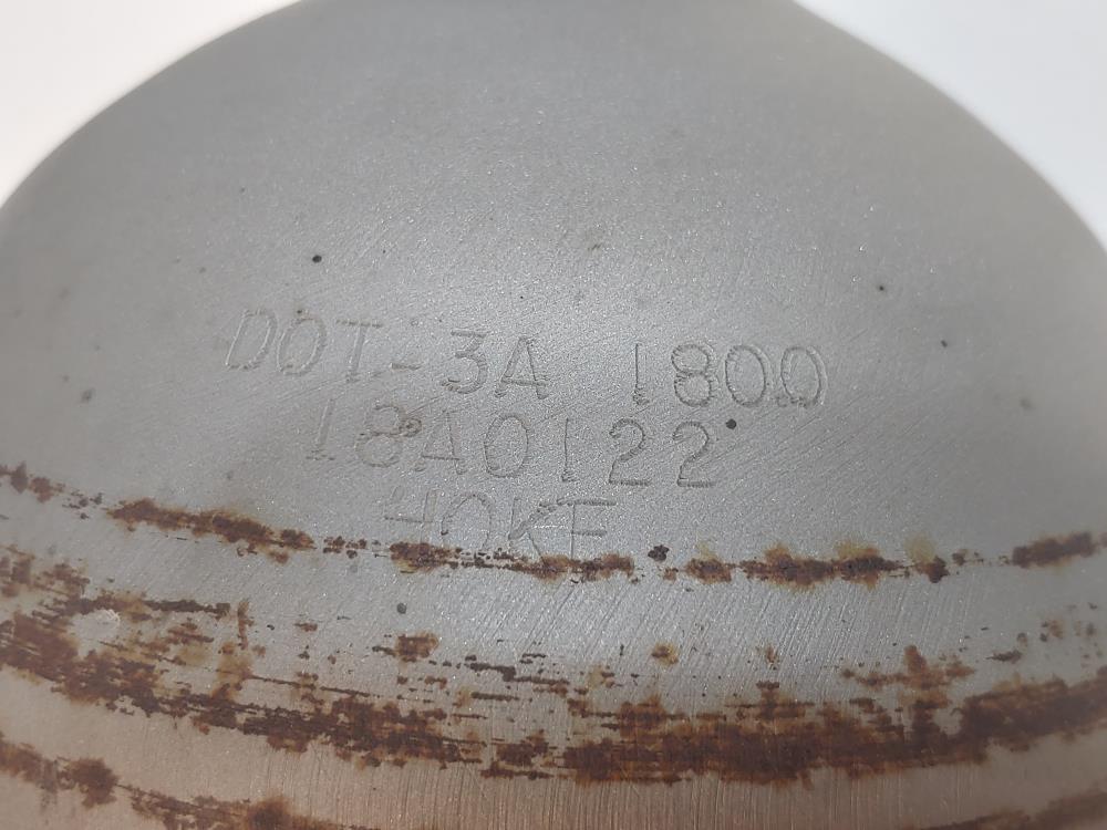 Hoke Double Ended Sample Cylinder DOT-3A 1800, 304 Stainless Steel 18A0122