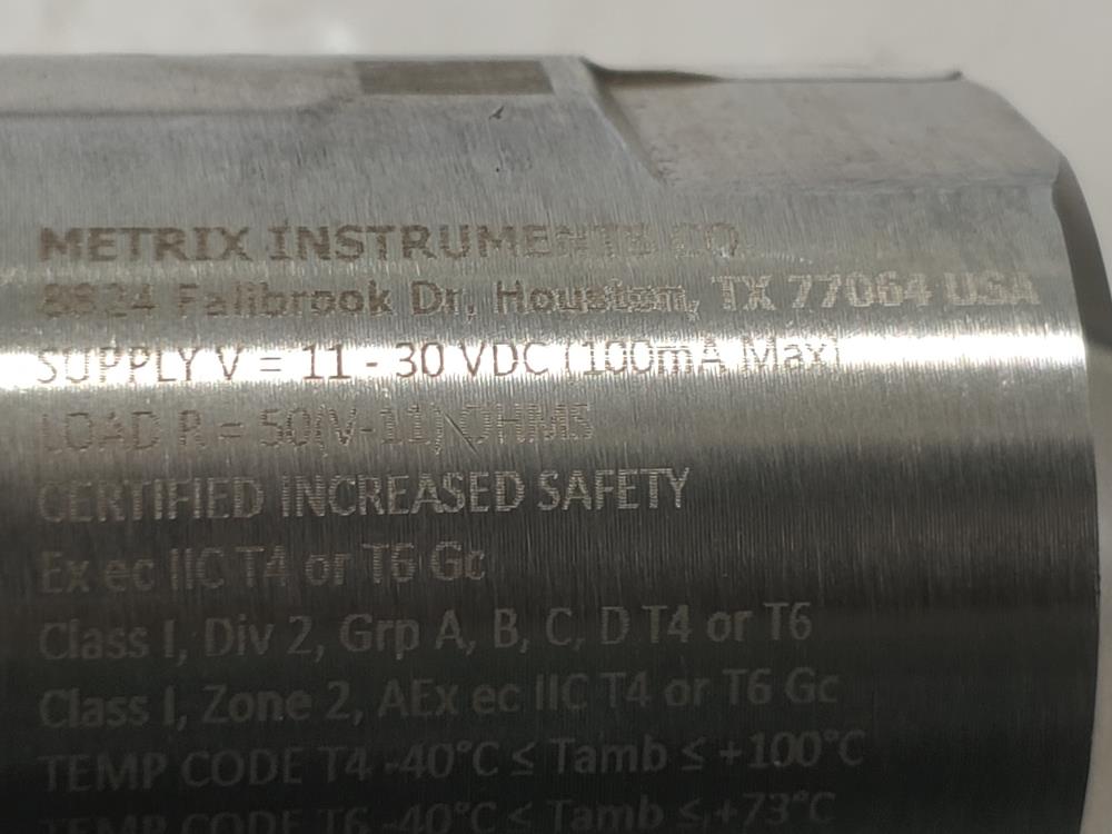 Metrix Seismic Vibration Transmitter ST5484E-121-0715-00