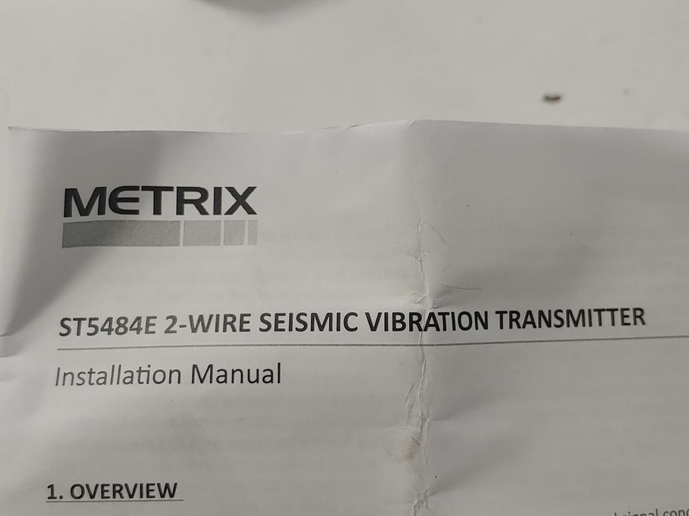 Metrix Seismic Vibration Transmitter ST5484E-121-0715-00