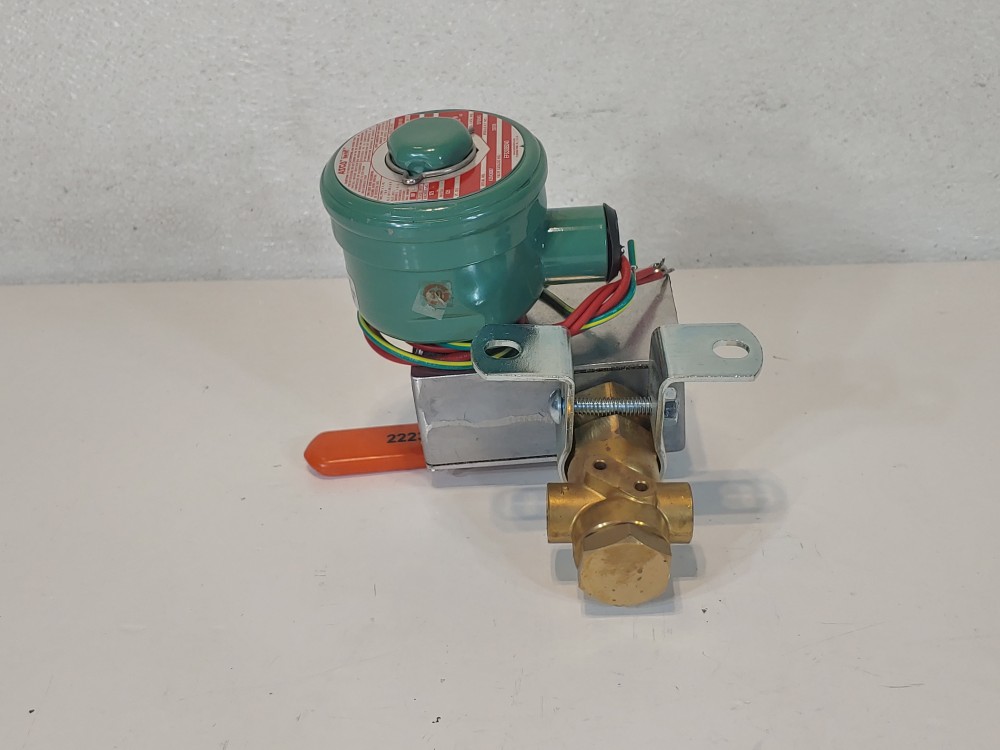 Asco 3 Way Brass 1/4" Manual Reset Solenoid Valve EF8308B040/ EF80142