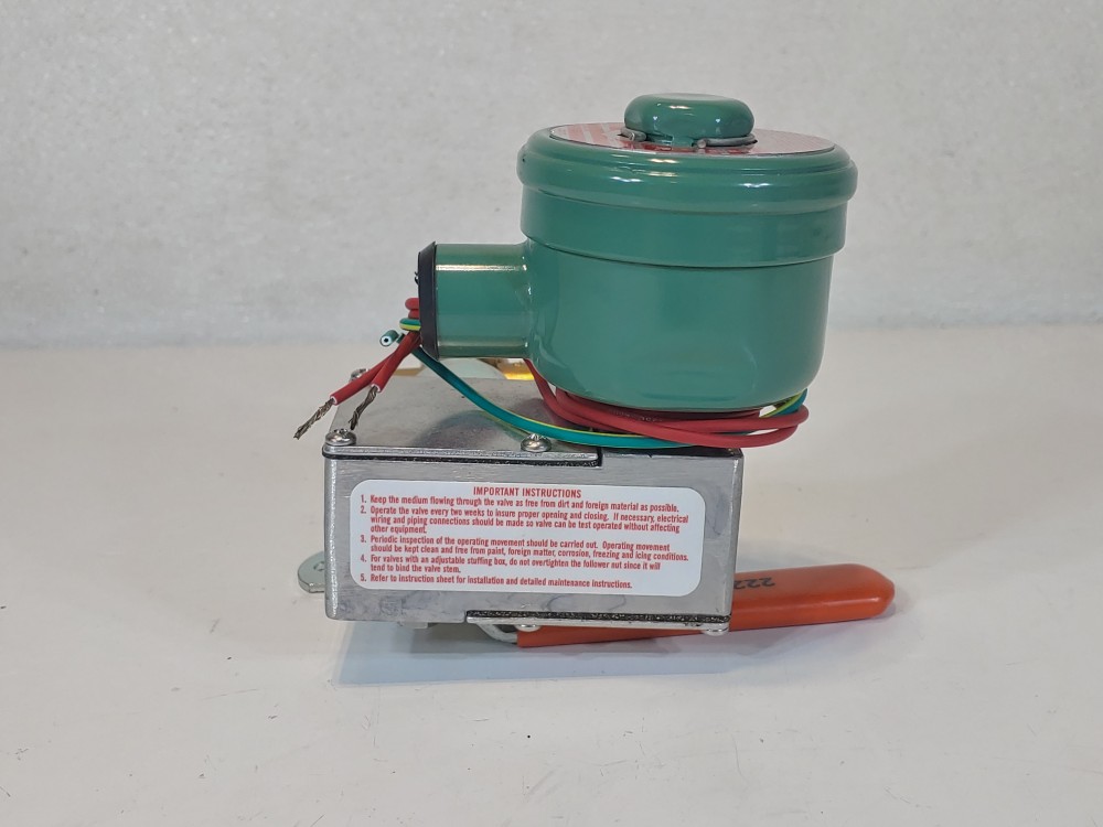 Asco 3 Way Brass 1/4" Manual Reset Solenoid Valve EF8308B040/ EF80142