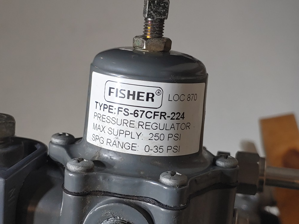 Fisher EZ 1" 300# Actuated Control Valve Type 657 w/846 Fisher Press ...