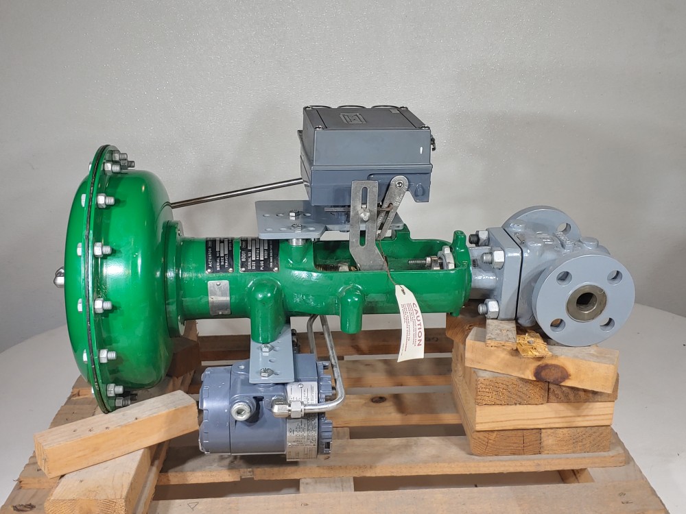 Fisher EZ 1" 300# Actuated Control Valve Type 657 w/846 Fisher Press ...