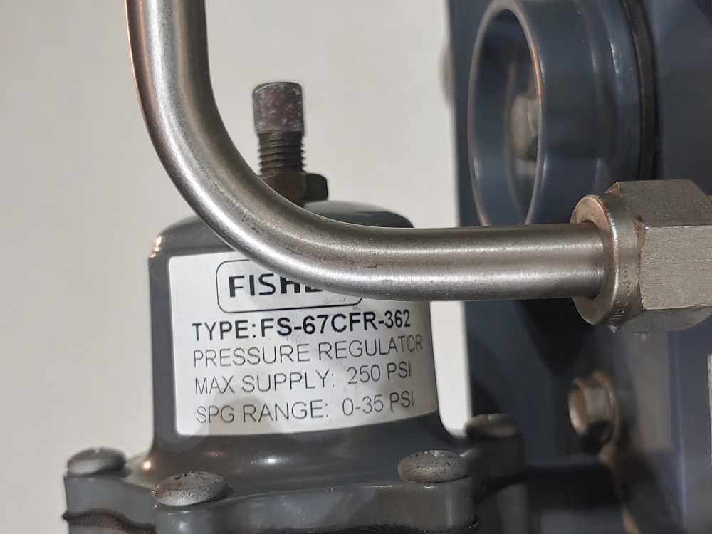 Fisher EZ 1" 300# Actuated Control Valve Type 657 w/846 Fisher Press ...
