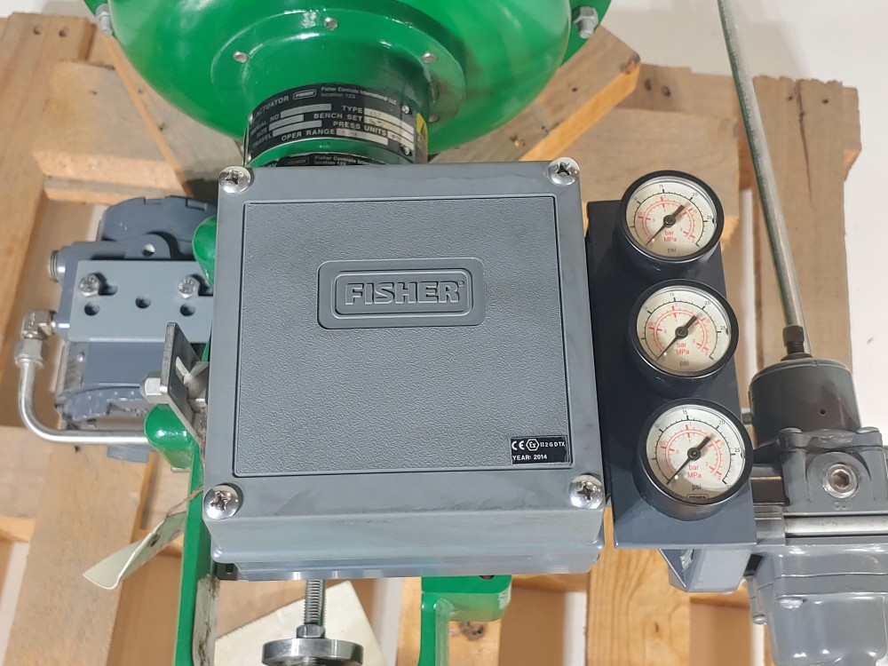 Fisher EZ 1" 300# Actuated Control Valve Type 657 w/846 Fisher Press ...