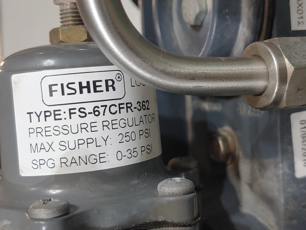 Fisher EZ 1" 300# Actuated Control Valve Type 667 w/846 Fisher Press ...