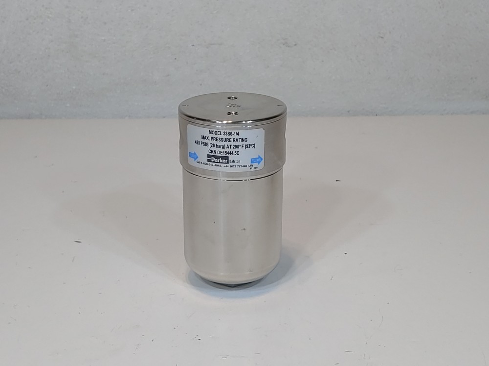 Parker Balston Filtration 33S6-1/4 " Sample Filter