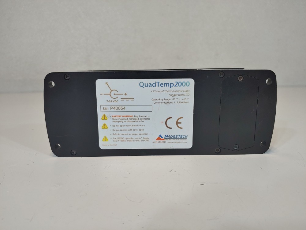 MadgeTech QuadTemp 2000 4-Channel Thermocouple Data Logger
