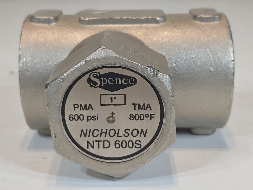 Spenco Nicholson NTD 600S Thermodynamic Steam rap 600PSI 1" NPT