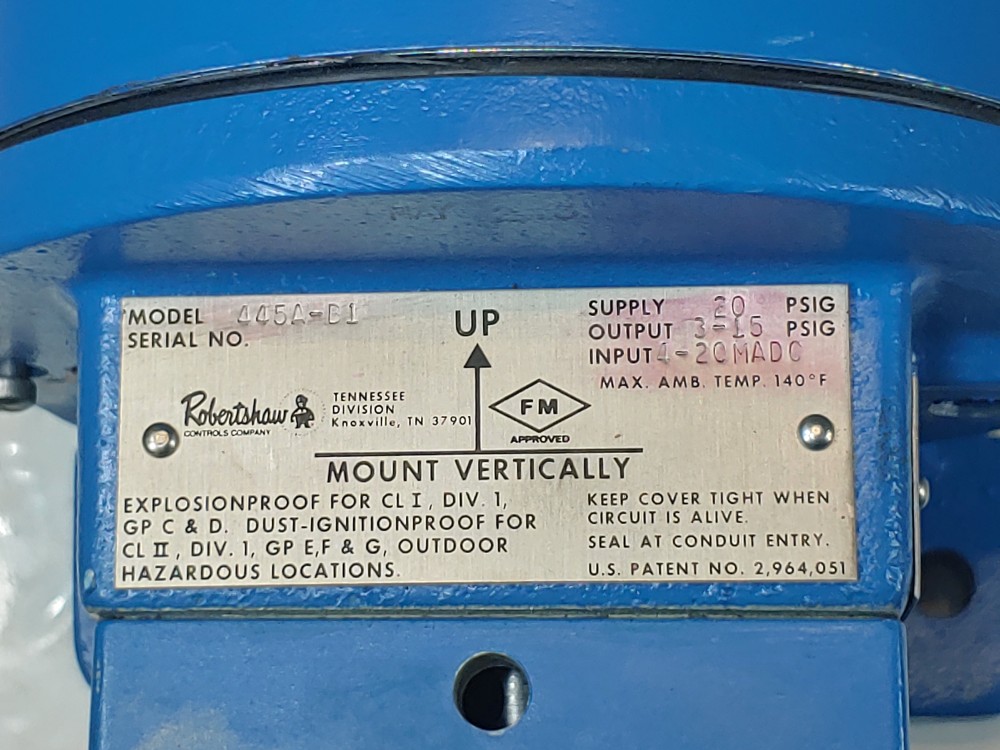 Robertshaw 445A-B1 Electro Pneumatic Pressure Relay