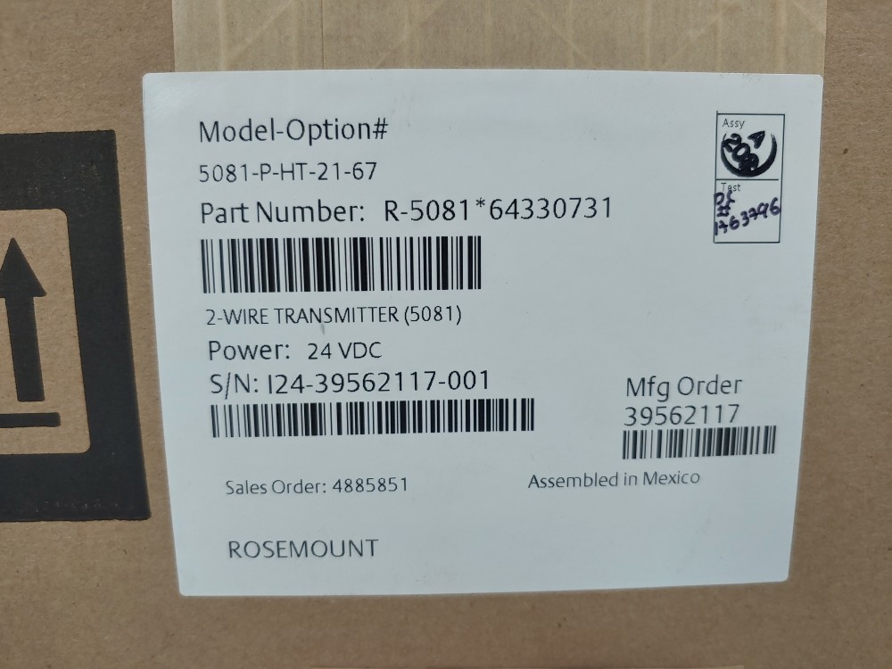 Rosemount 5081 Transmitter 5081-P-HT-21-67 ***SEALED****