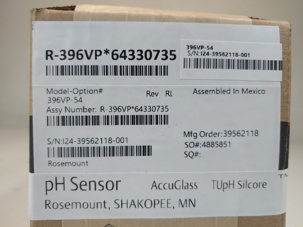Rosemount TUpH Model 396 / 396VP pH/ORP Sensors ***SEALED***