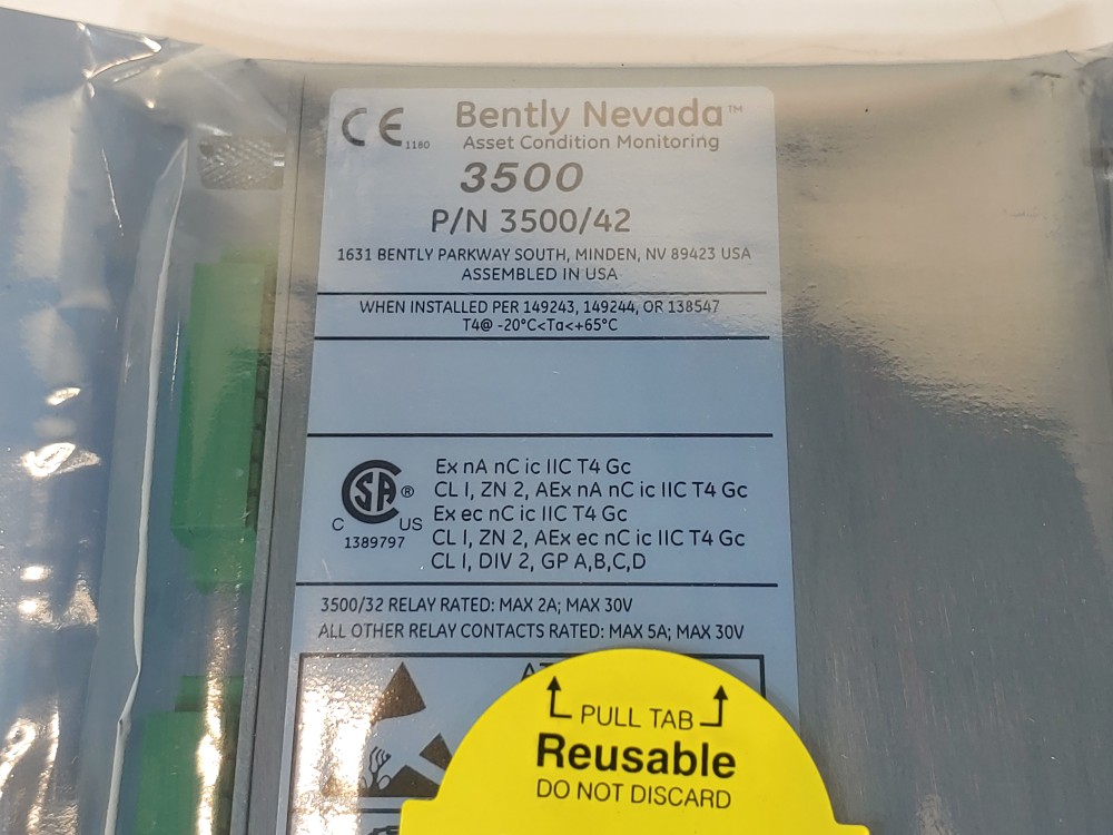 Bently Nevada 3500/42 - Proximitor Seismic Monitor Module