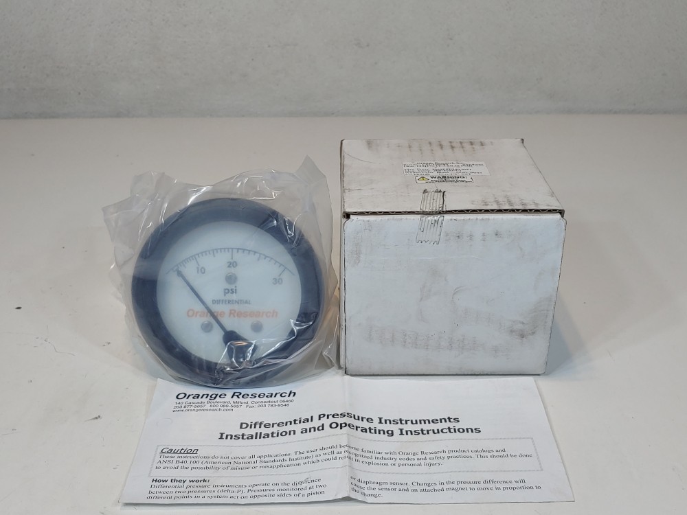 Orange Research 1201PG-1E-3.5B 30 PSID Differential Pressure Piston Gauge