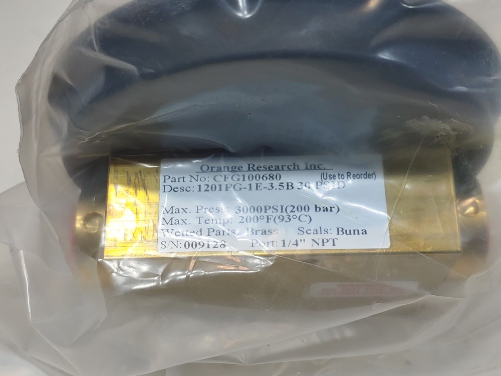 Orange Research 1201PG-1E-3.5B 30 PSID Differential Pressure Piston Gauge