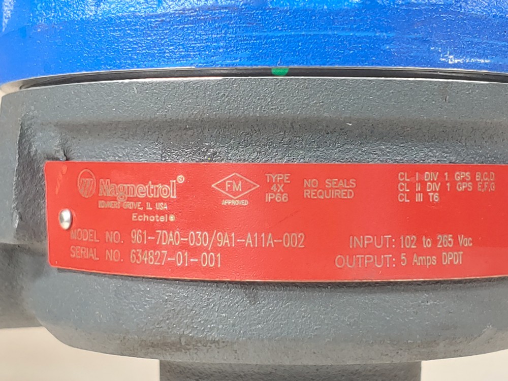 Magnetrol Ultrasonic Level Switch Model 961-7DA0-030/9A1-A11A-002
