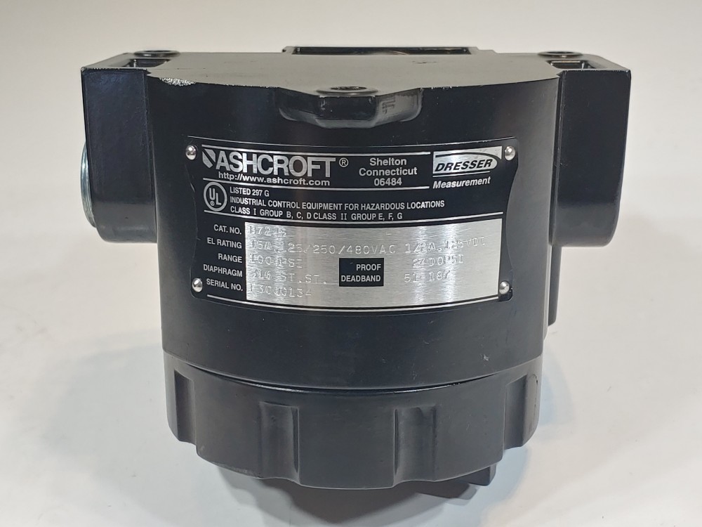 Ashcroft B724S Pressure Switch Range: 1000 PSI