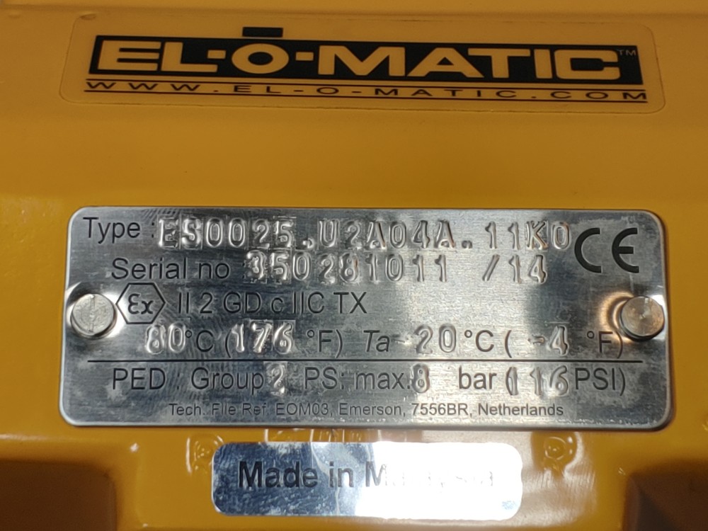 EL-O-MATIC F Series Rack & Pinion Pneumatic Actuator ES0025.U2A04A.11K0