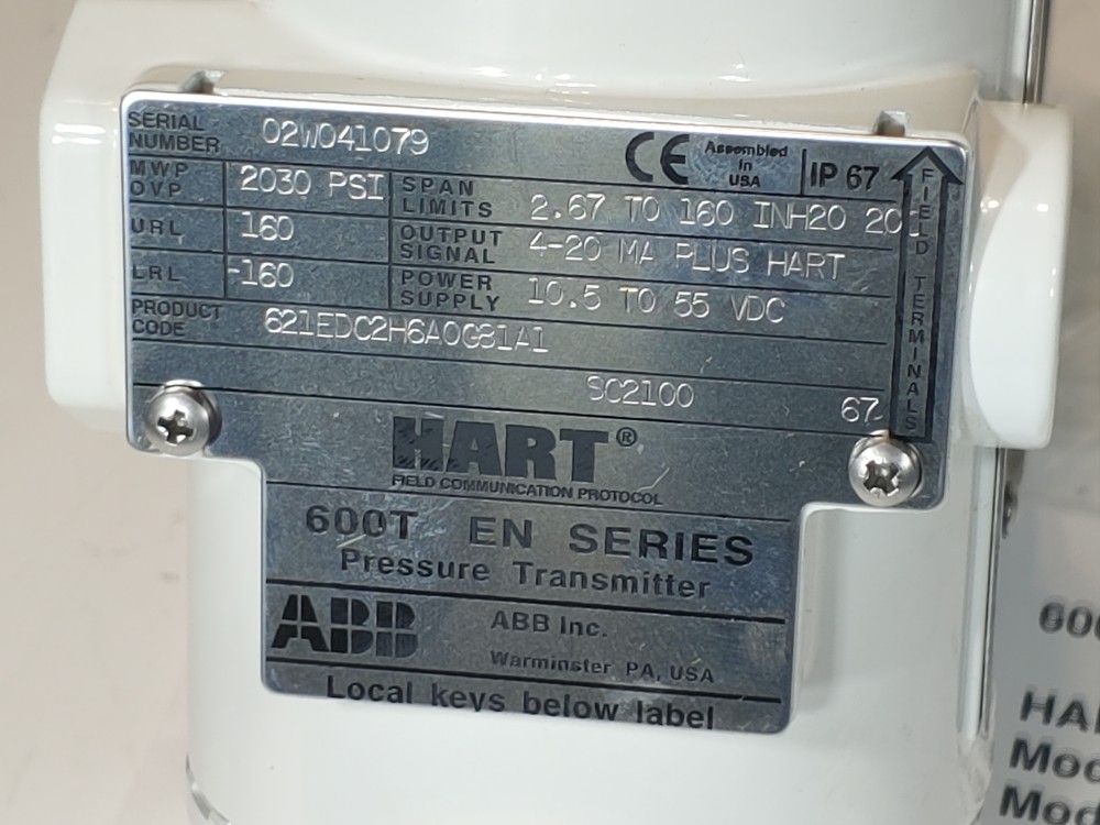 ABB 600T EN Series Pressure HART Transmitter 621EDC2H6A0G8141