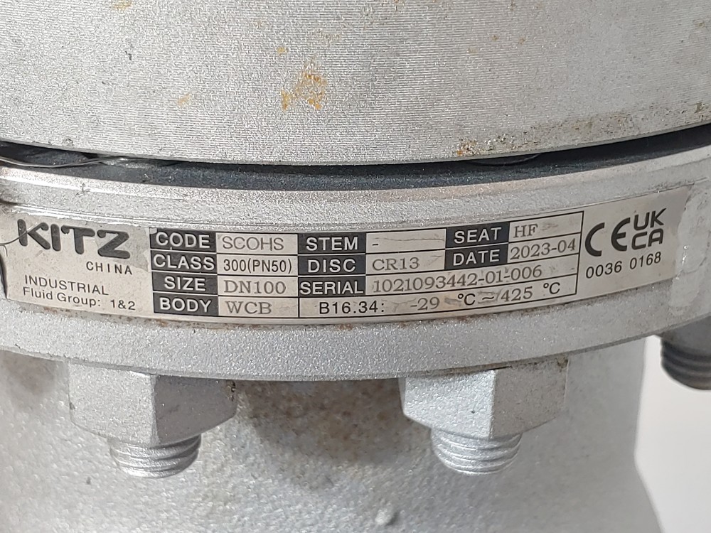 Kitz 4" 300# RF WCB Check Valve FIG#: 300SC0HS