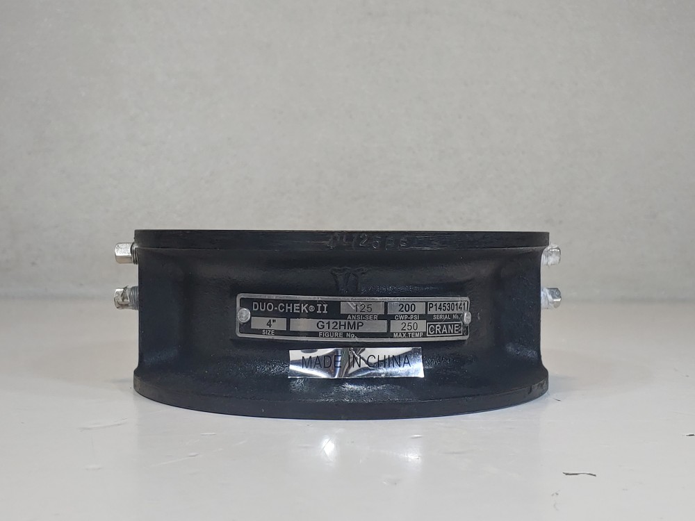 Crane Duo-Chek II Wafer Check Valve 4" 125# Figure#: G12HMP