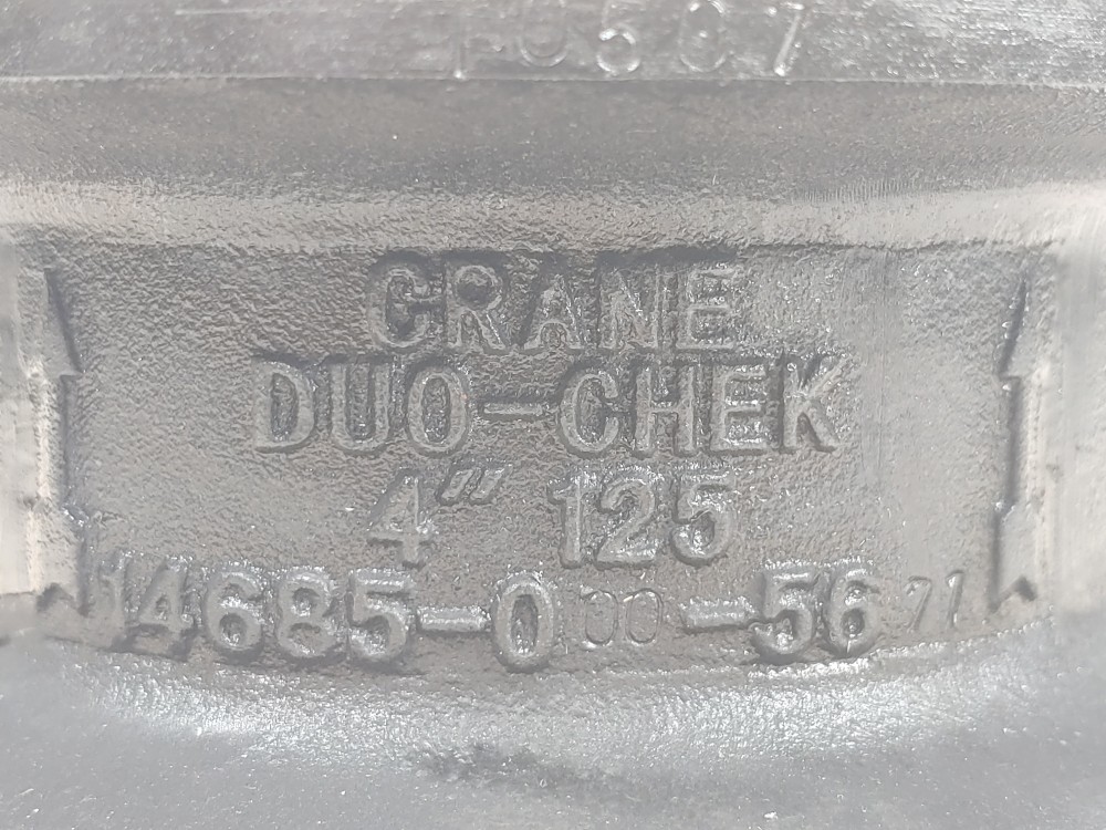 Crane Duo-Chek II Wafer Check Valve 4" 125# Figure#: G12HMP