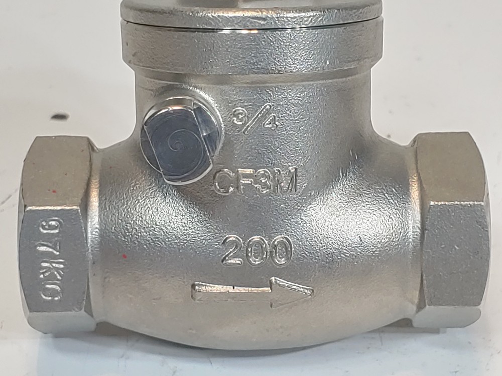 Powell 3/4" 200 PSI Threaded End CF3M Swing Check C 1847 / V-216