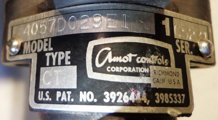 AMOT CONTROLS 3-WAY VALVE 4057D029E1