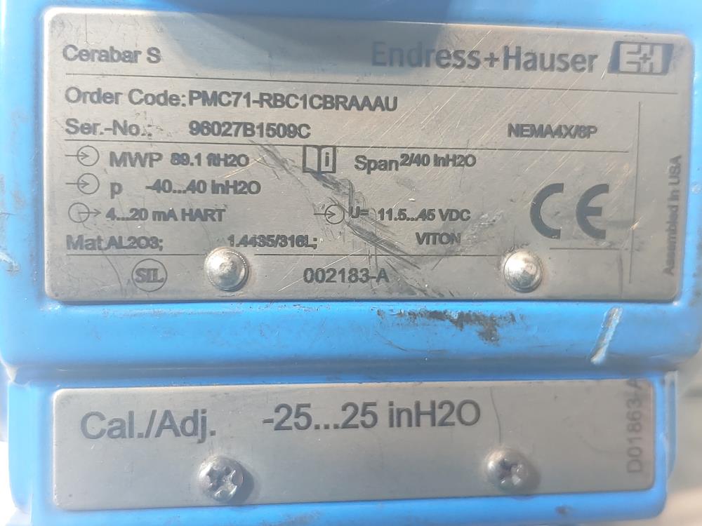 Endress Hauser Pressure Transmitter Pmc71 Manual at Nicole Gibbs blog