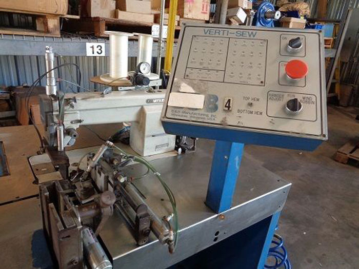 B&B MANUFACTURING INC VERTI-SEW w/ MITSUBISHI SEWING MACHINE