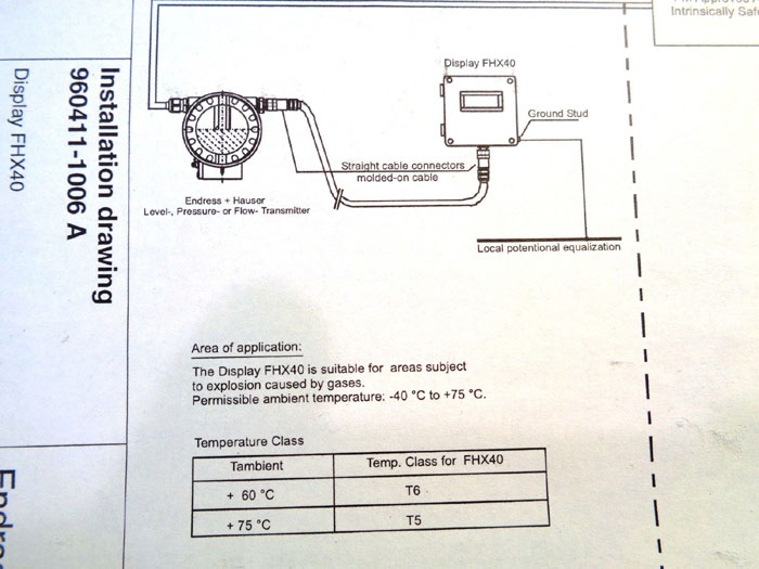 ENDRESS & HAUSER OPERATOR DISPLAY FHX40-S1B